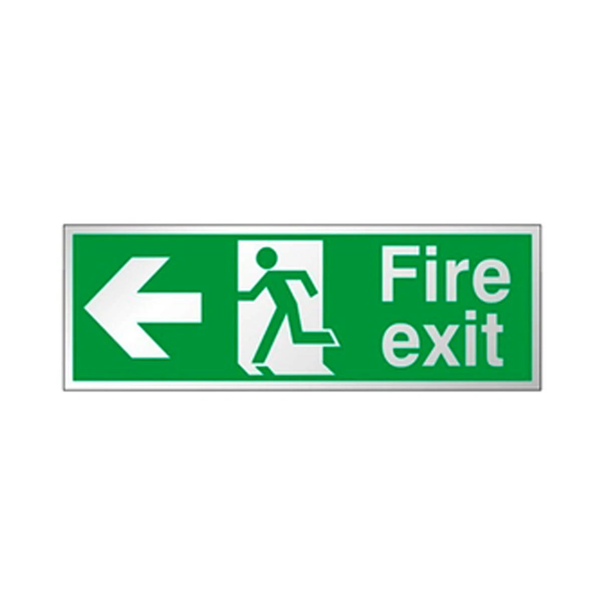 Prestige Directional Fire Exit Sign | Brushed Finish Safety Sign