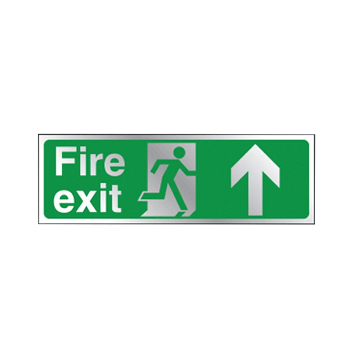 Prestige Directional Fire Exit Sign | Brushed Finish Safety Sign