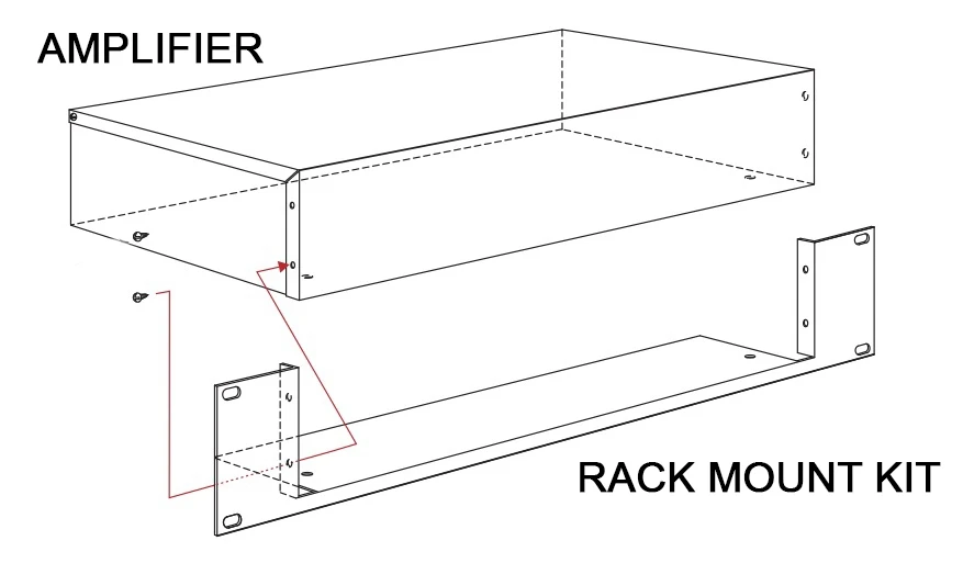 C-TEC PDA/RM | Rack Mount Kit for PDA Pro-Range Amplifier